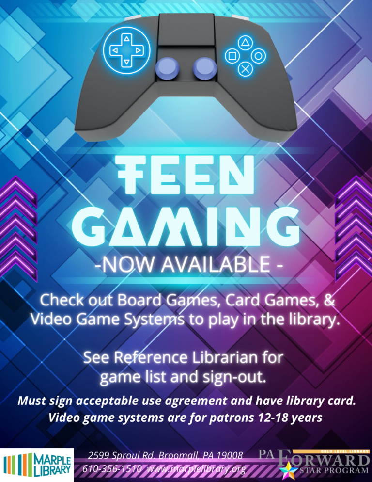 Tweens and Teens - The Marple Public Library