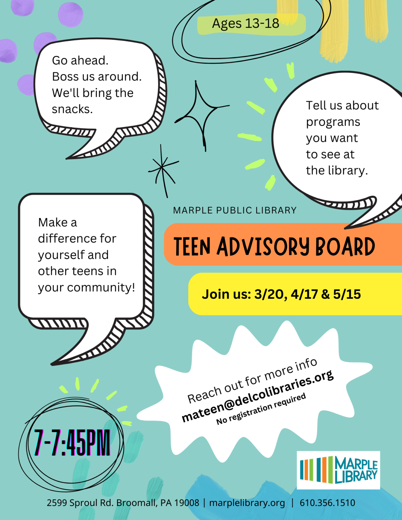 Tweens and Teens - The Marple Public Library