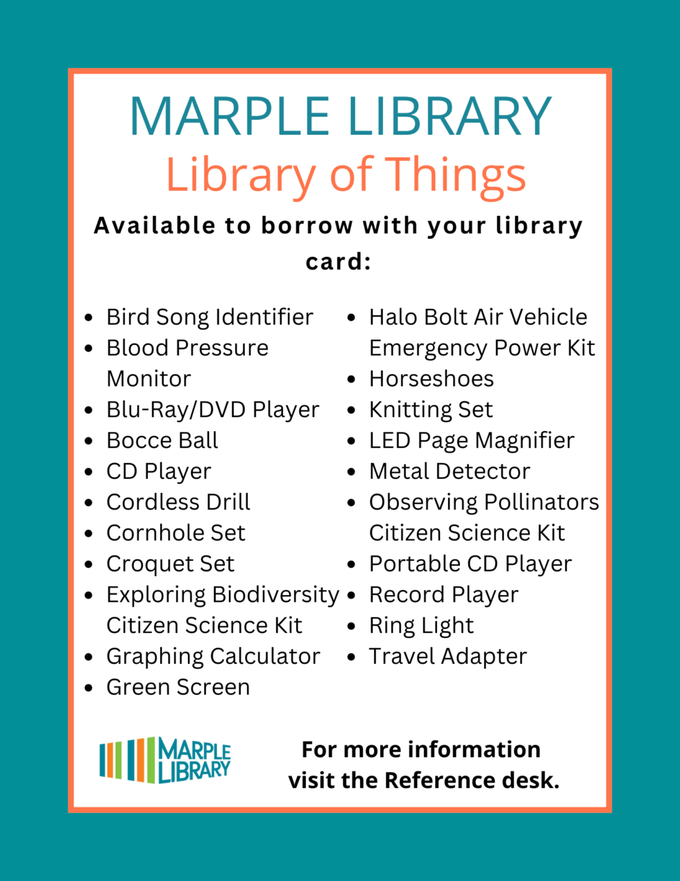 Library-of-Things - The Marple Public Library
